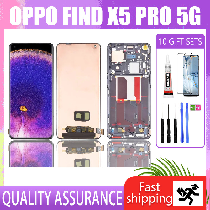 Original For AMOLED OPPO Find X5 Pro 5G LCD Display Touch Screen With ...
