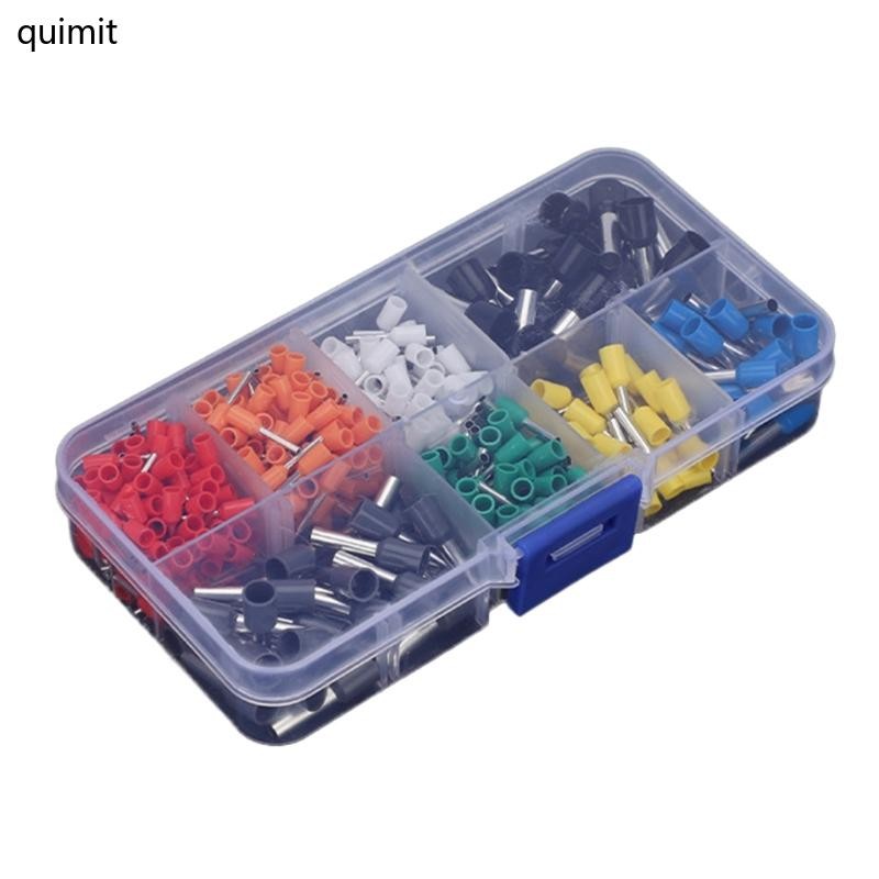 QUIM Professional Cable Terminals set Insulated Ferrule Set Brass Wire ...
