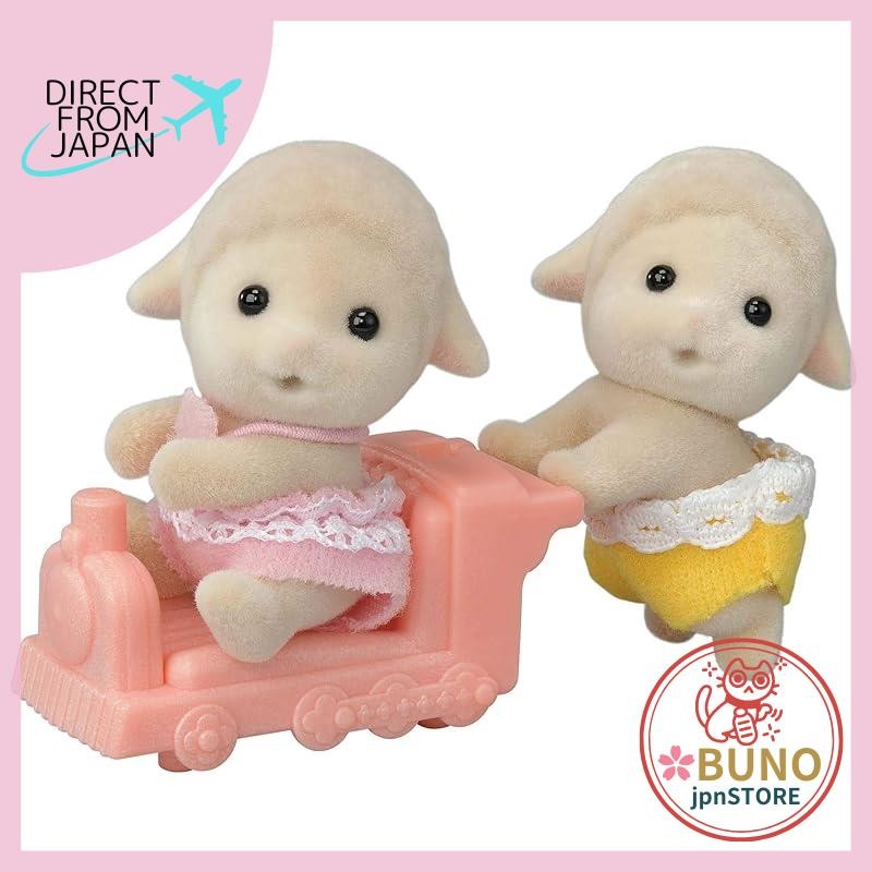 Sylvanian Families Doll "Sheep Twins" H-08 ST Mark certified 3 years ...