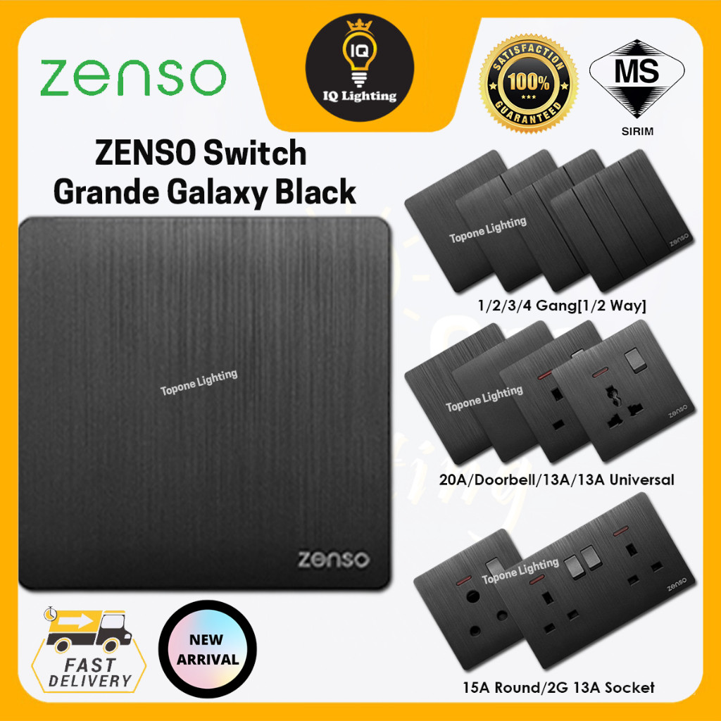 Ready StockSIRIM ZENSO Switch - Grande Galaxy Black Switches & Sockets ...