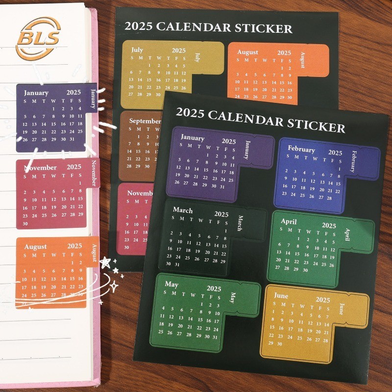 2025 Yearly Calendar Stickers - Monthly Daily Planner To Do List ...