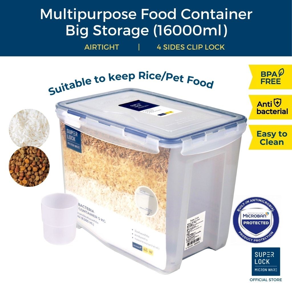 Super Lock Rice Keeper With Wheels (10kg) | Shopee Malaysia