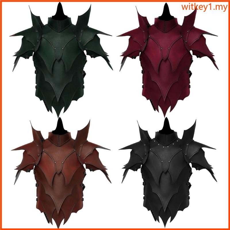 WIT Retro Knight PU Leather Body Armors Medieval Armors Cosplay Tops ...
