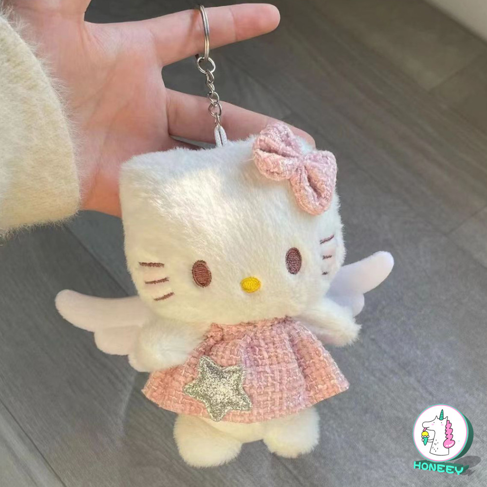 Cartoon Sanrio Hello Kitty Plush Doll Keychain Pendant Kt Cat Stuffed ...