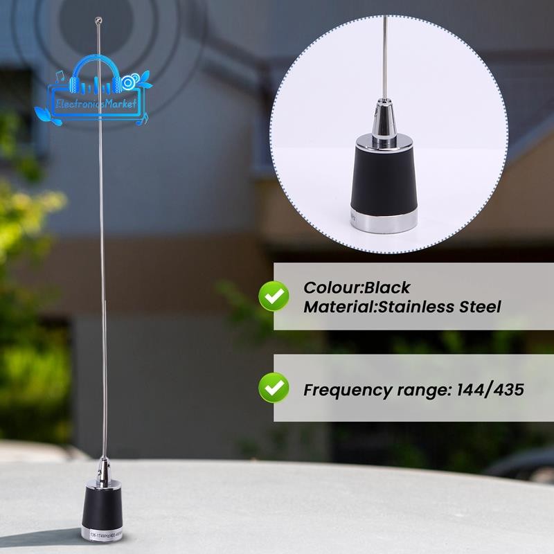 Car NMO Antenna VHF UHF 144/430MHz Dual Band High Gain Antenna with ...
