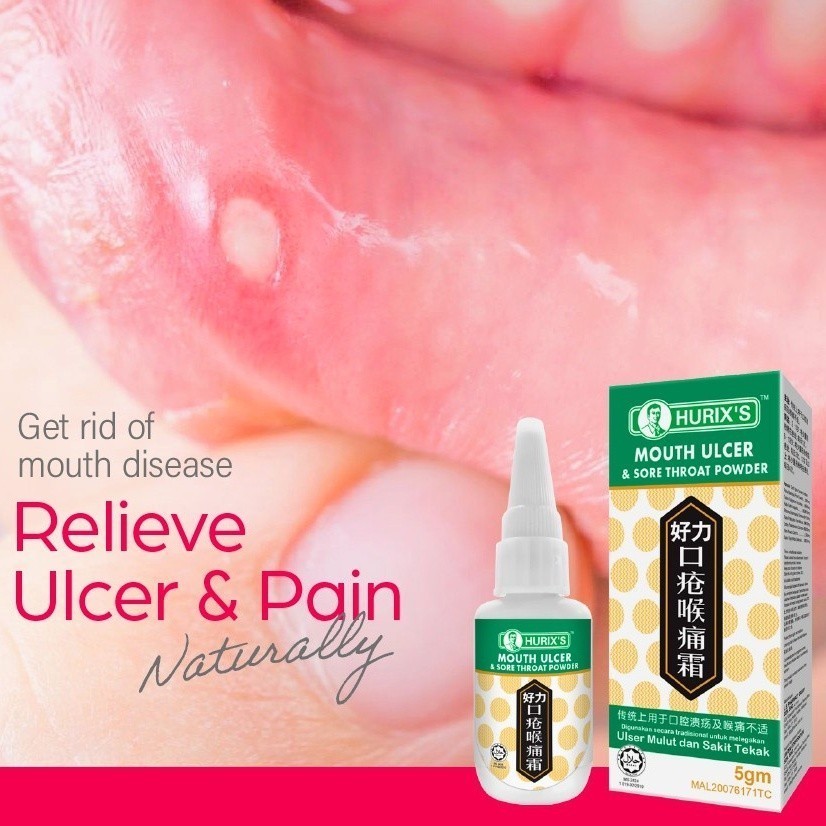 Hurix's Mouth Ulcer & Sore Throat Powder (5g) | Shopee Malaysia