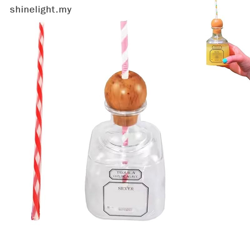 [Shinelight] Patron Bottles Empty For Drinks, Reusable Cups With Straw ...