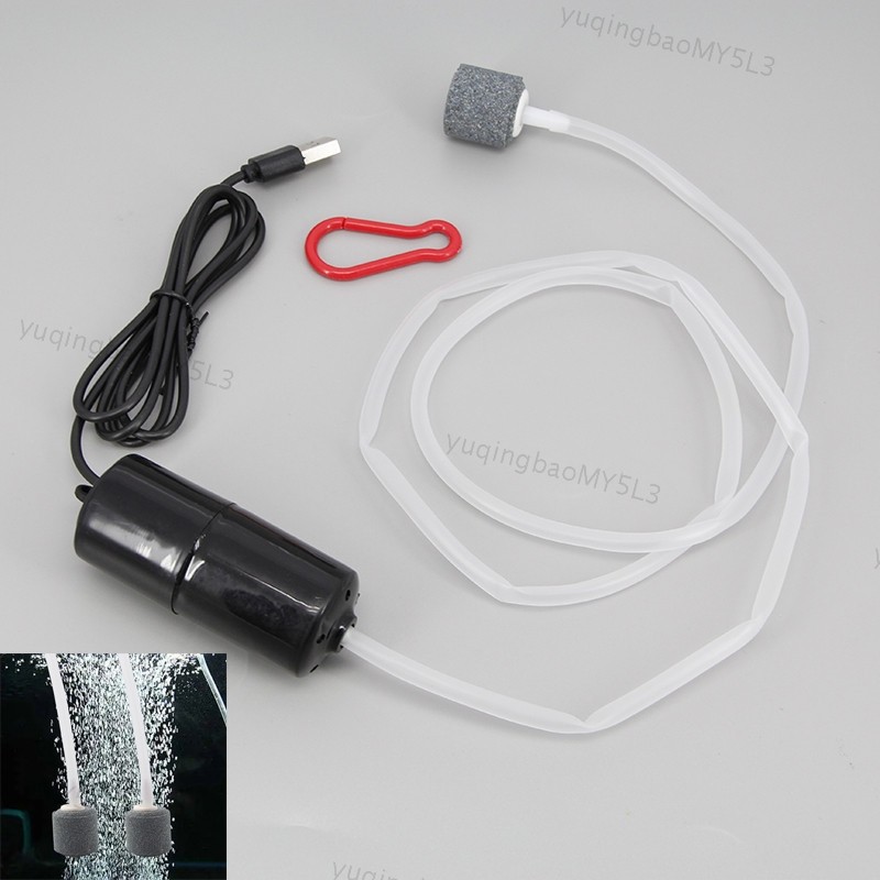 Portable 5v Aquarium USB Air Pump Fish Tank Silent Compressor Aquarium ...