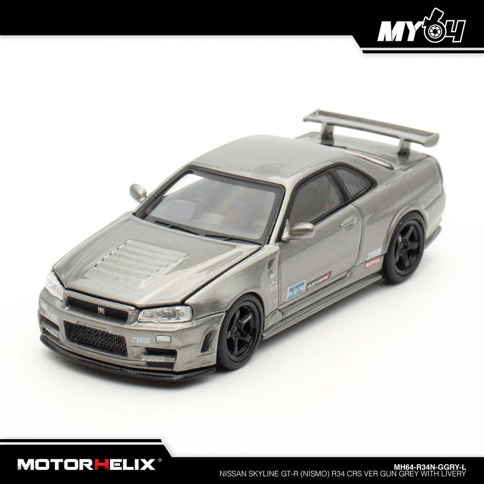 [Motorhelix] Nissan Skyline GT-R (Nismo) R34 CRS VER - Gun Grey with ...
