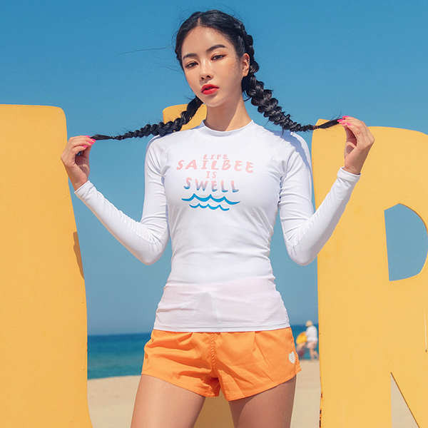 beach wear woman dress baju mandi perempuan Pakaian renang lengan ...