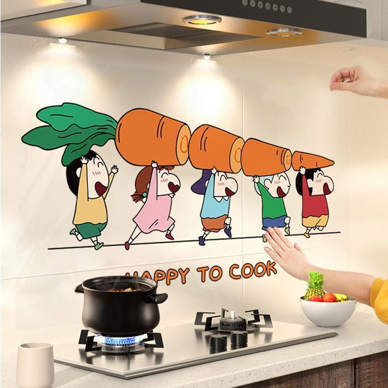 Anti-Clean Ke Crayon Shin-Chan Kitchen Sticker Waterproof Fireproof ...