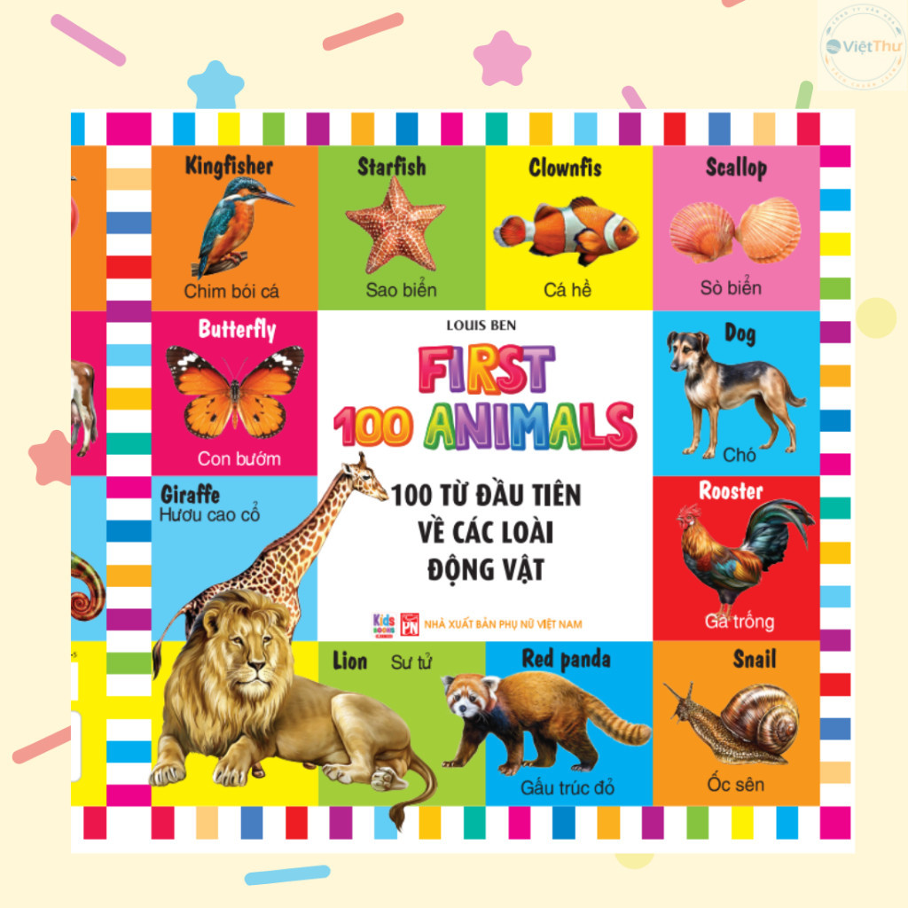 Book - First 100 Words - Animals - Bilingual (VT) | Shopee Malaysia