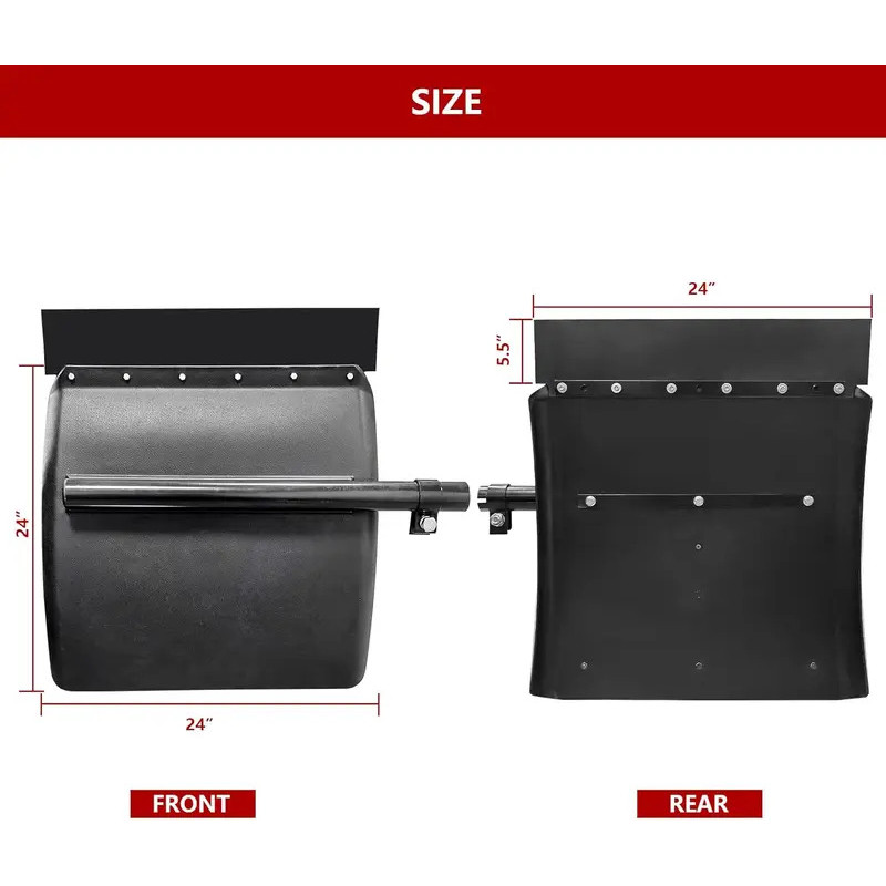 Black Poly 24"x24" Quarter Fender For Semi Truck Volvo Peterbilt Kenworth Freightliner Mack ...