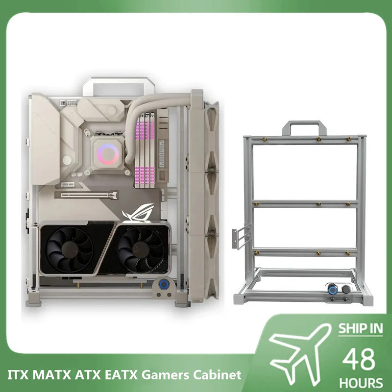 Open PC Case Frame Rack ITX MATX ATX EATX Gamers Cabinet DIY Water ...