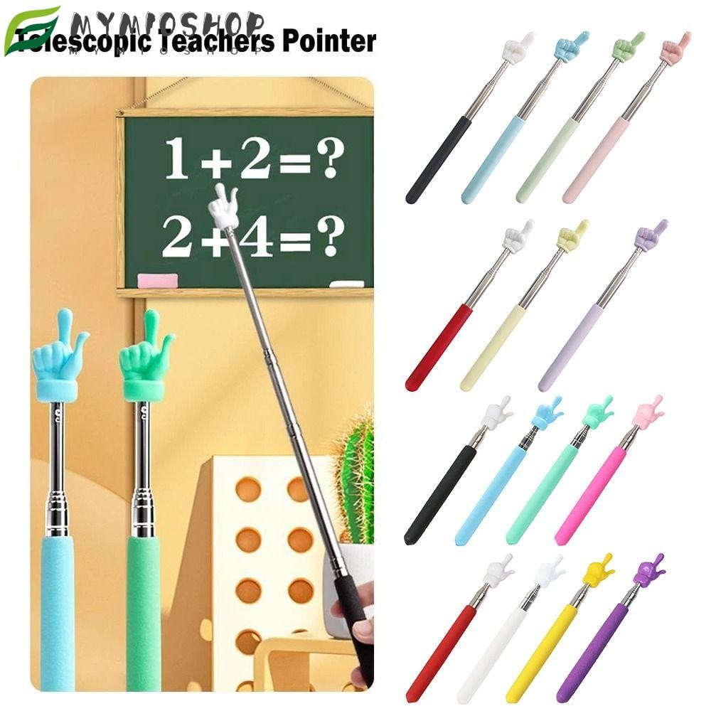 MIOSHOP Finger Reading Sticks Telescopic Stainless Steel Whiteboard ...