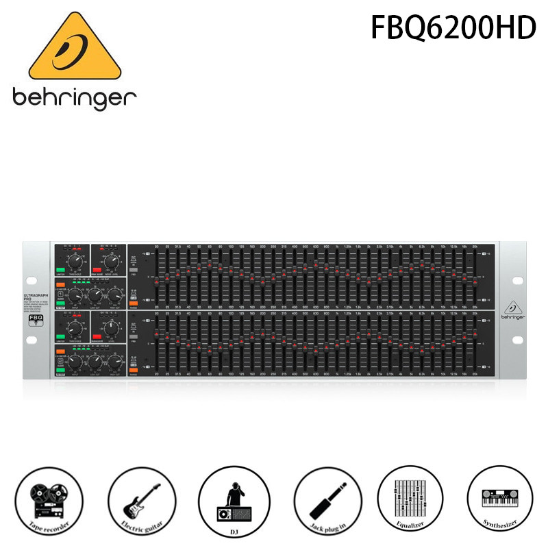 Behringer FBQ6200HD High-Definition 31-Band Stereo Graphic Equalizer ...