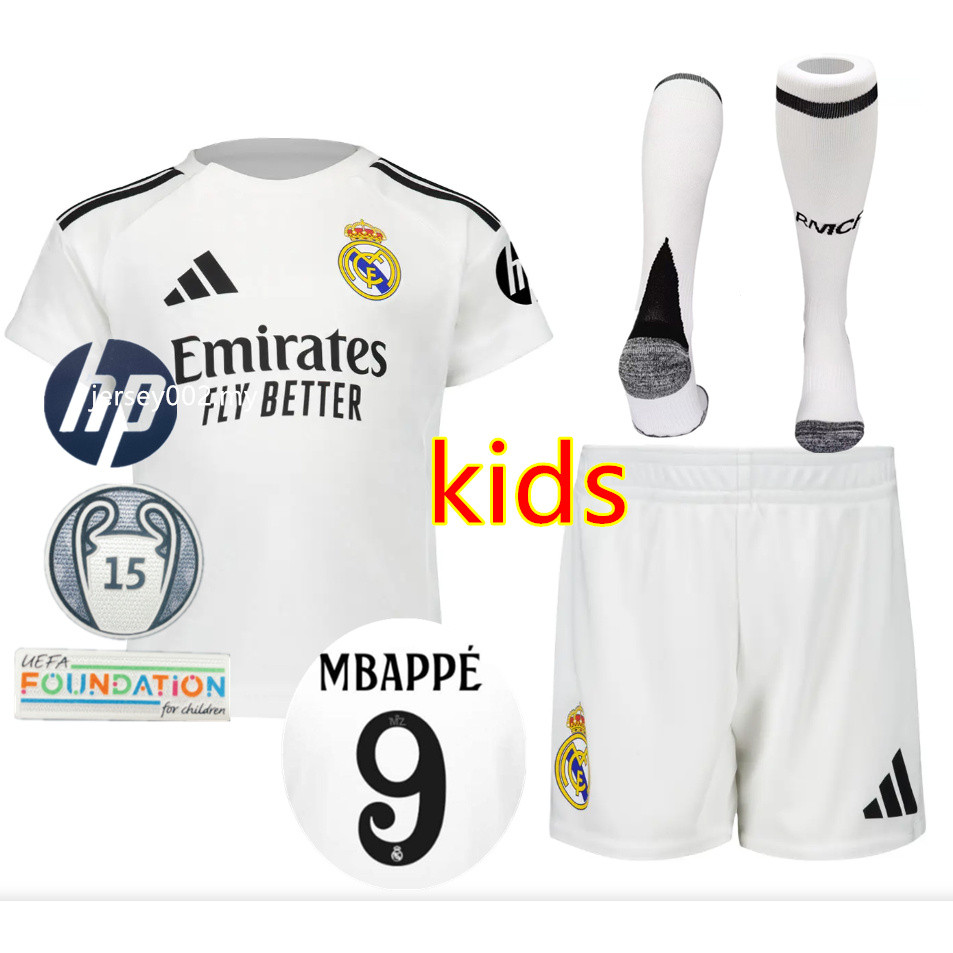 New 2024/25 Real Madrid Home MBAPPE football jersey soccer jersey socks ...