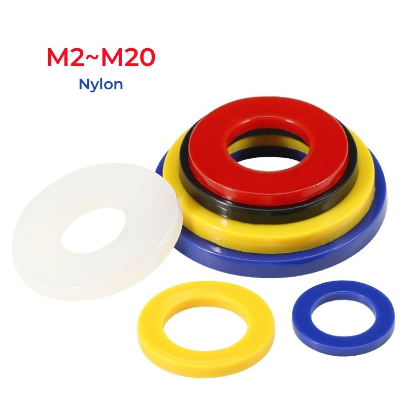 Colorful Nylon Washer Flat Gasket Plastic Sealing Hard Washers Red Blue ...