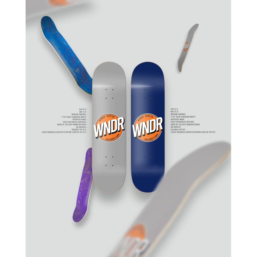 Wndr Wonder Skateboard Deck Vintage Logo | Shopee Malaysia