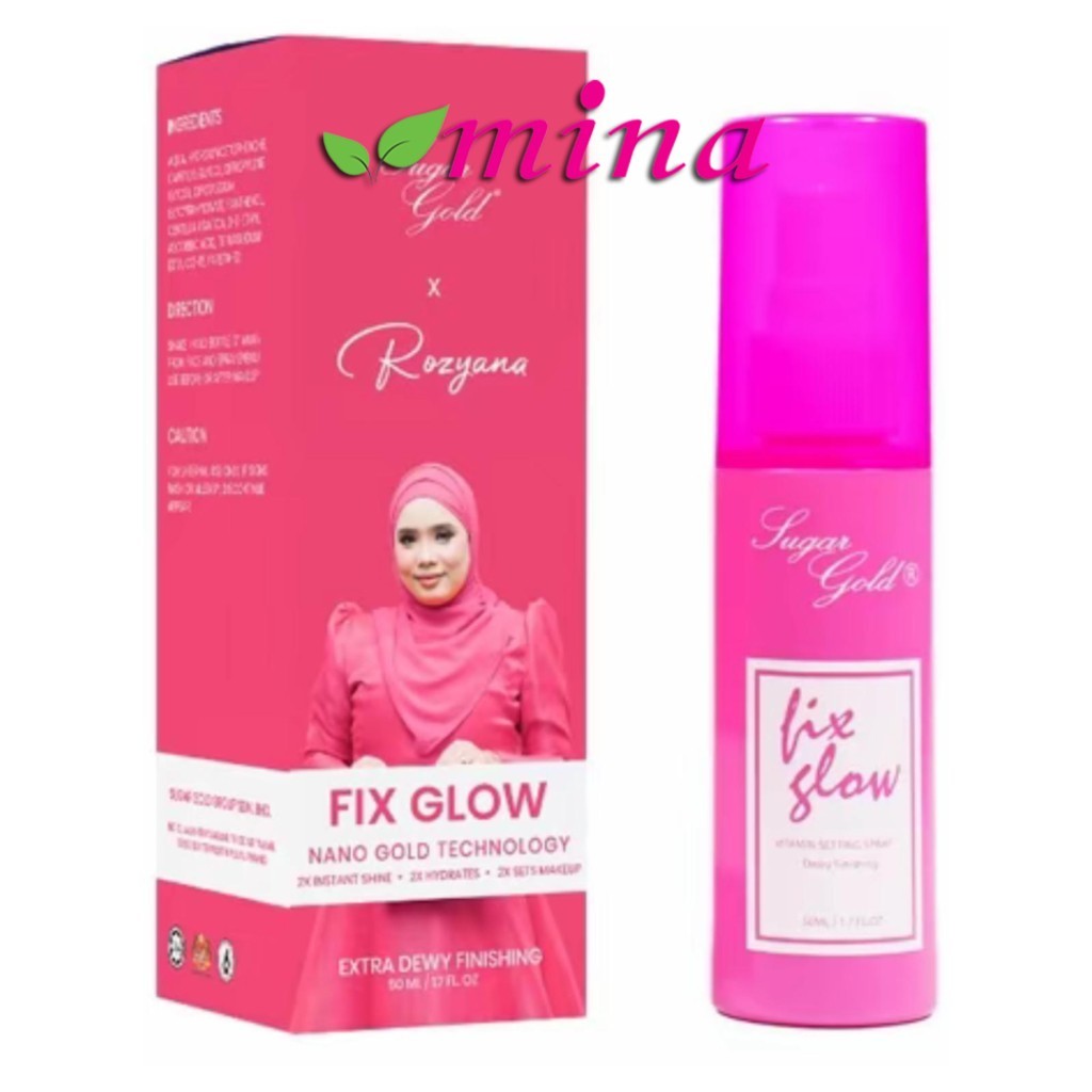 SUGAR GOLD Fix Glow Rozyana 50ml | New Look Vitamin Setting Spray Face ...