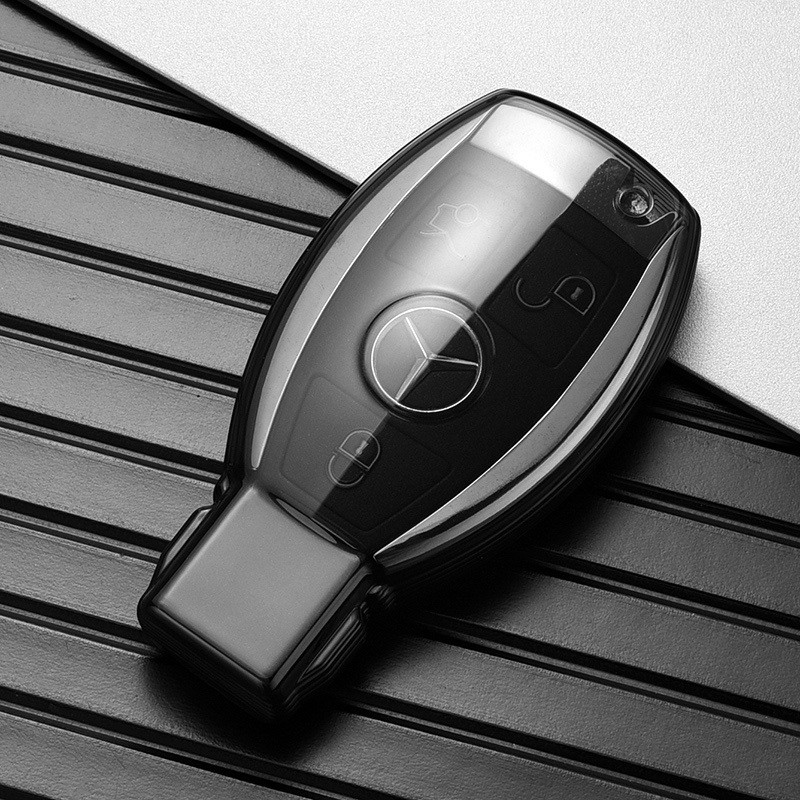 2/3 Buttons Soft Tpu Car Key Case Auto Key Protector Cover For Mercedes ...
