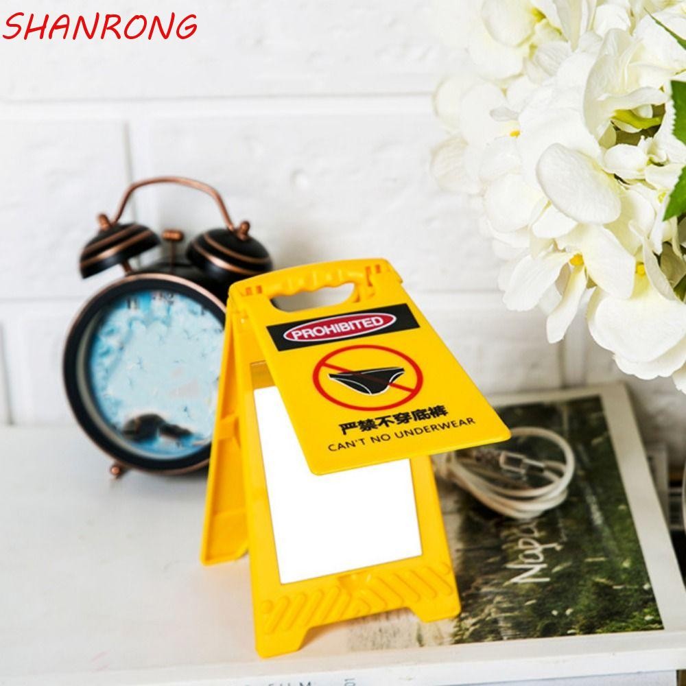 SHANRONG Pocket Mirror, Warning Signs Mini Makeup Mirror, Creative ...