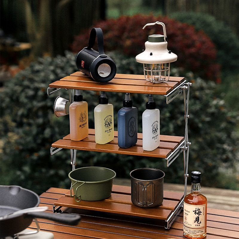 JH 现货 Jh Ready Stock All Stainless Steel Outdoor Table Shelf Folding ...