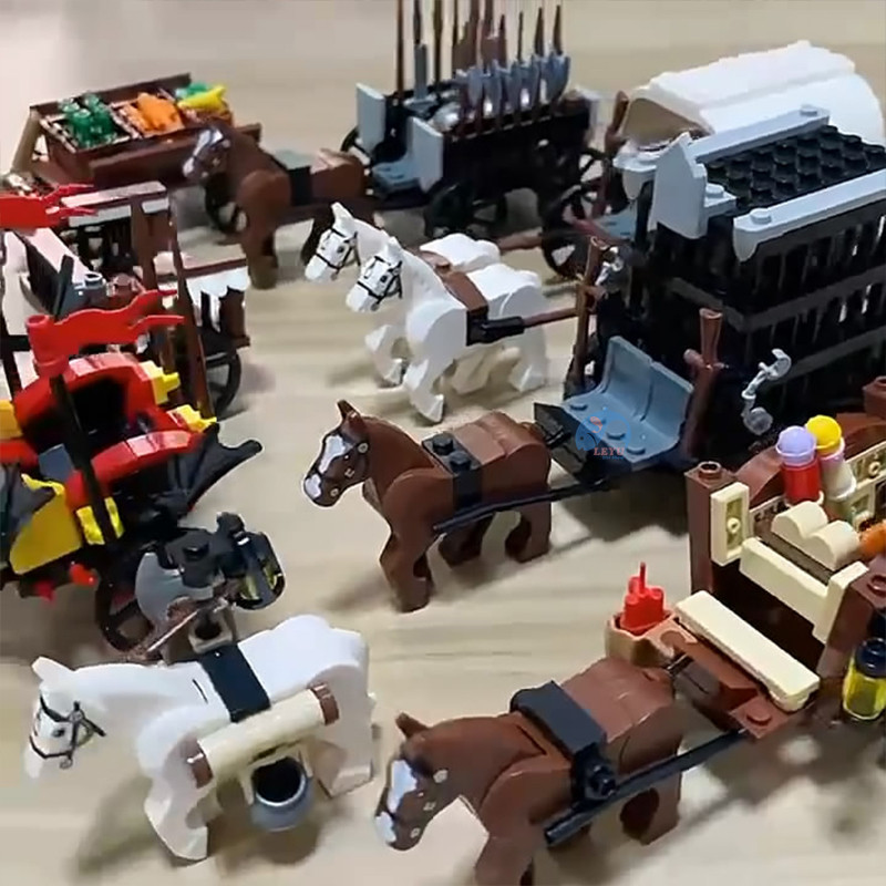 Medieval War Horse Moc Carriage Series Building Blocks Set Toy,Suitable ...