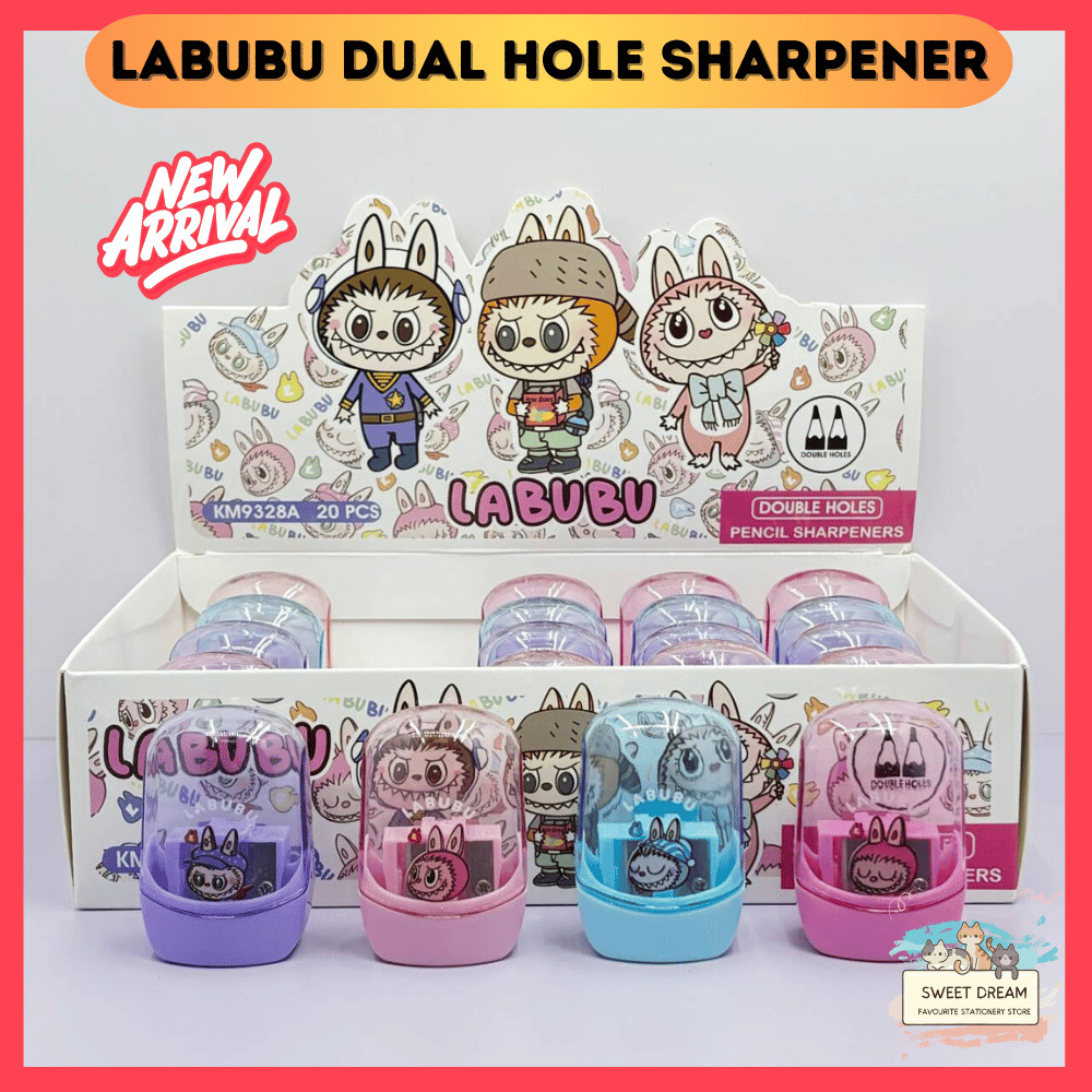 Cute Cartoon Labubu Double Hole Dual Hole Multipurpose Pencil Sharpener ...