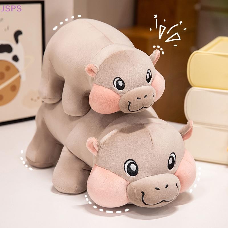JSPS Moo Deng The Hippo Plush Doll Cute Pygmy Hippopotamus Doll Bouncy ...