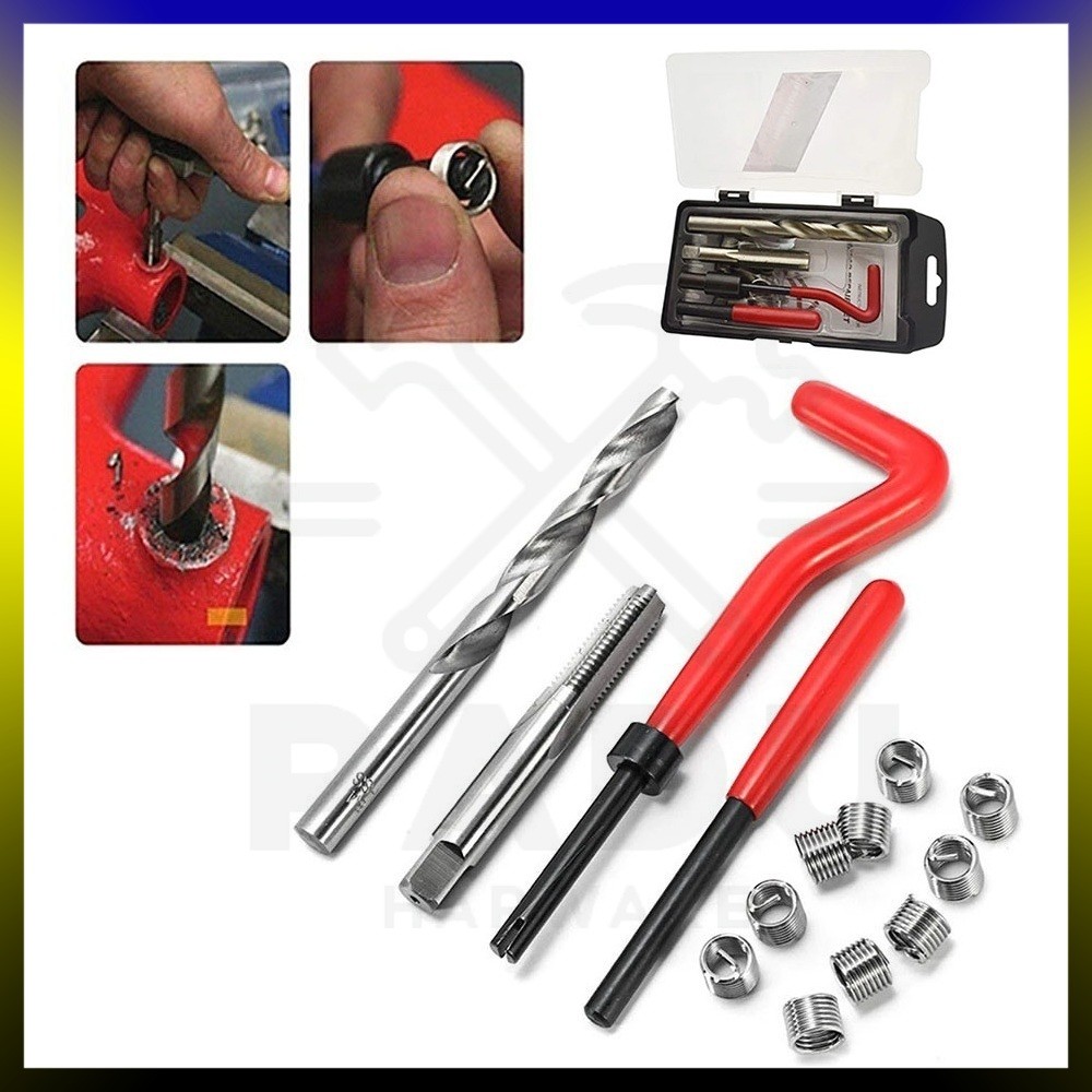Metric Thread Coil Repair Kit Drill Bit Helicoil Threaded Insert ...