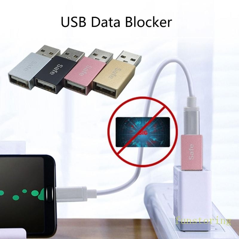 FUN Secure Charge USB Data Blocker Adapter Aluminum USB Charging Adapter USB Data Transfer ...