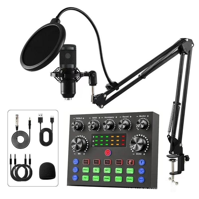 Bundle peralatan Podcast, peranti kawalan bunyi langsung & mikrofon ...