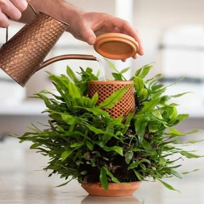 Pottery Bottle Automatic Water Seepage Pot Lazy Flower Pot Influencer ...