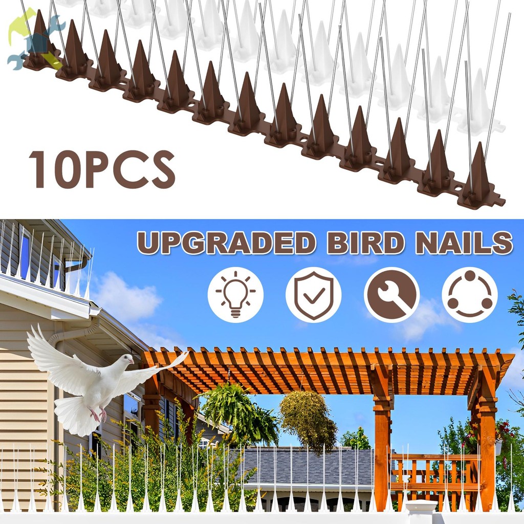 10Pcs Bird Spikes Stainless Steel Bird Repellent Device Reusable Bird ...