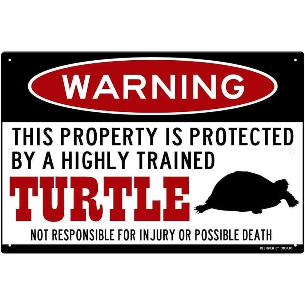 Turtle Sign,Funny Metal Signs,Turtle Accessories,Turtle Warning Sign ...