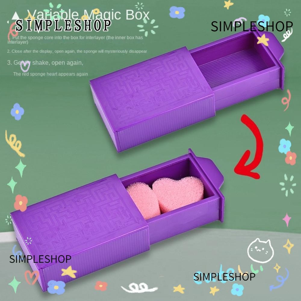SIMPLESHOP Magic Disappearing Box, Magic Purple Trick Performance Magic ...