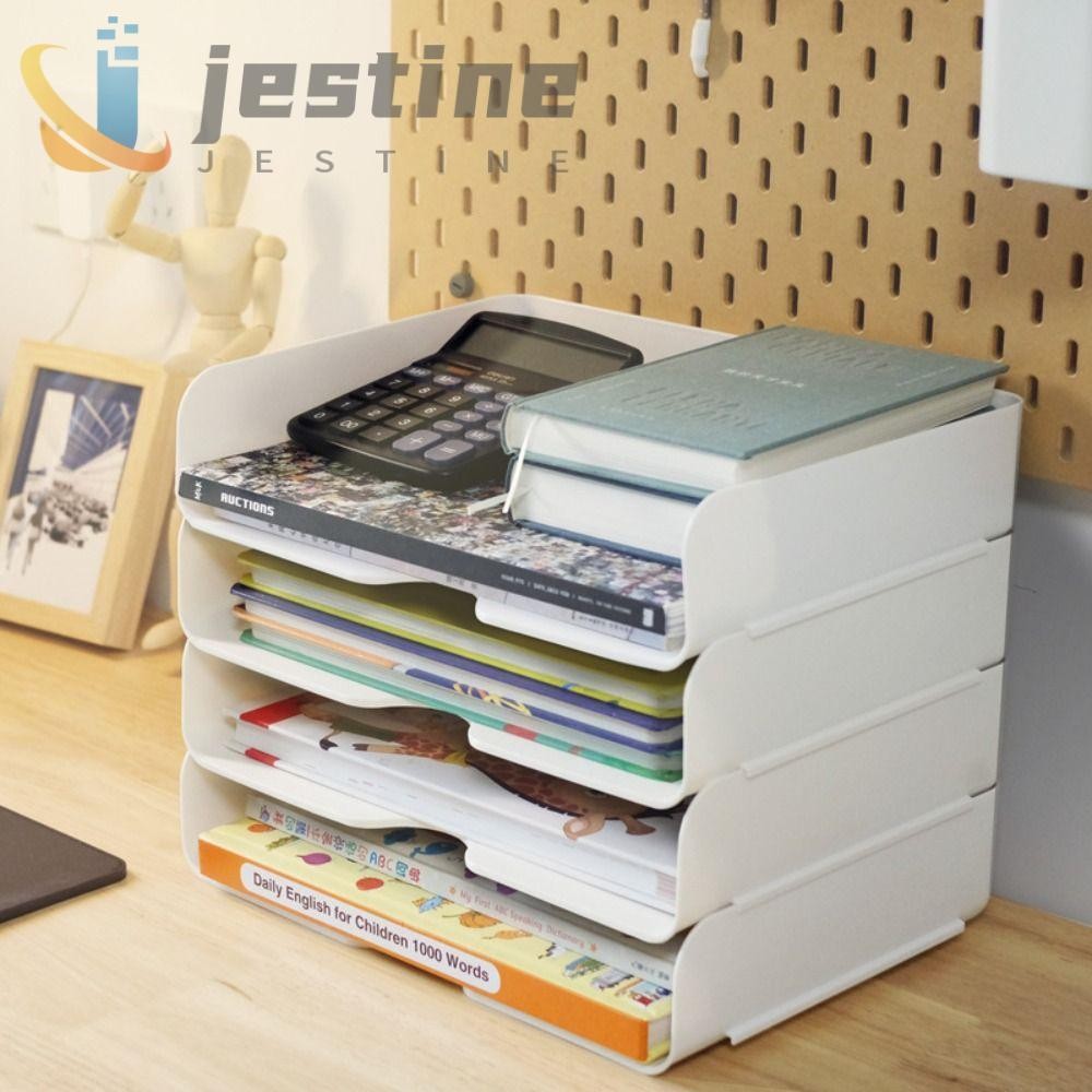 JESTINE 1 Pcs A4 File Storage Tray, Desktop Organizer File Organizer ...