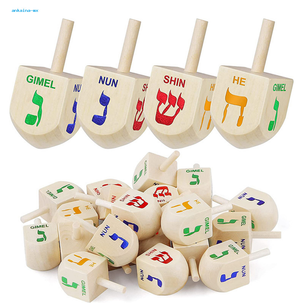 ankaina Heavy Duty Spinner 10pcs Wooden Spinning Top Toy Fun Diy ...