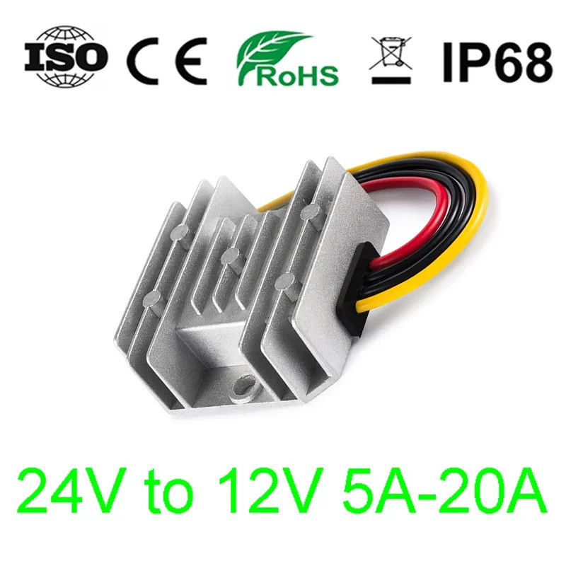 DC 24V to DC 12V 24 volt to 12 volt 5A-20A Buck Module DC DC Converter ...