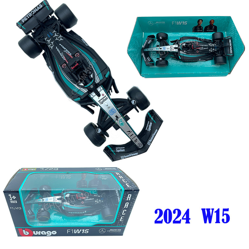 Bburago 1:43 Mercedes-AMG Petronas F1 Team W15 2024 #44 Hamilton #63 ...