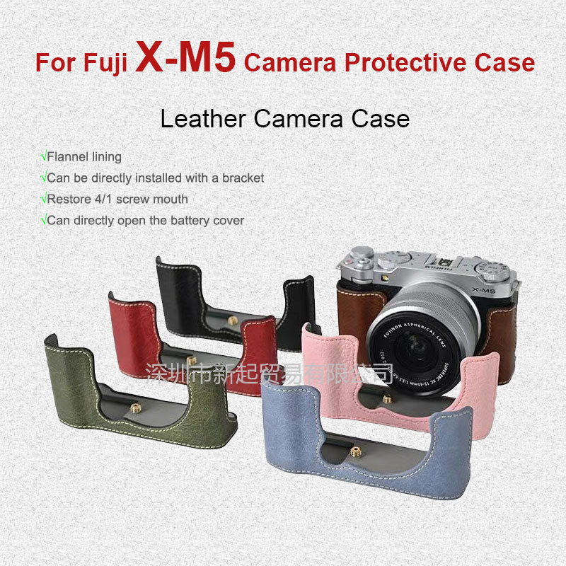 For Fuji XM5 Camera Protective Case X-M5 Handle Camera Bag Xm-5 Leather ...