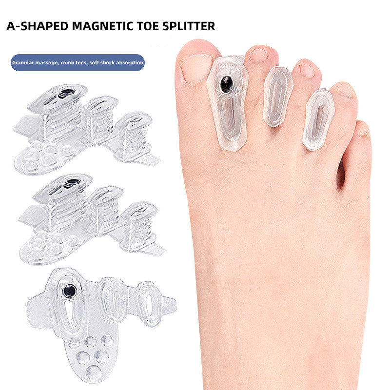 1pair Gel Foot Care Toe Splitter Bunion Corrector Thumb Silicone ...