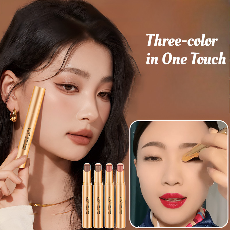 Eye Shadow Pencil Eye Shadow Brighter,Three-color in One Touch, Not ...