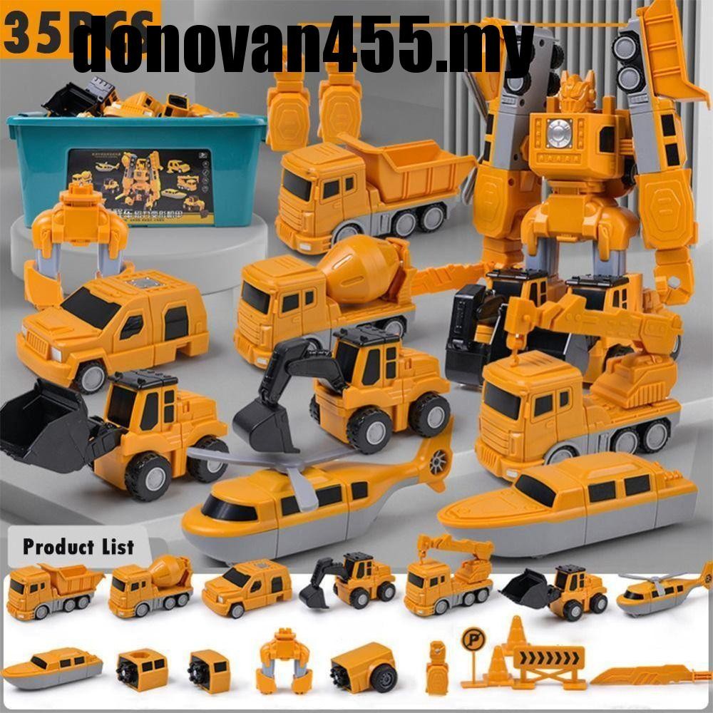 DONOVAN Assembly Engineering Vehicle, Truck Car Deformation Magnetic Transform Engineering, DIY ...