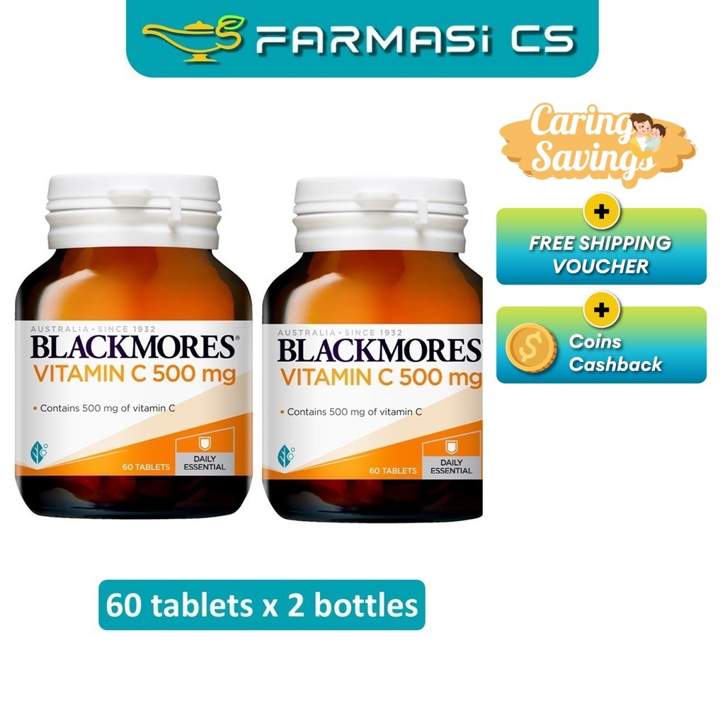 BLACKMORES Vitamin C 500mg 60 tablets x 2 bottles EXP:03/2026 ...