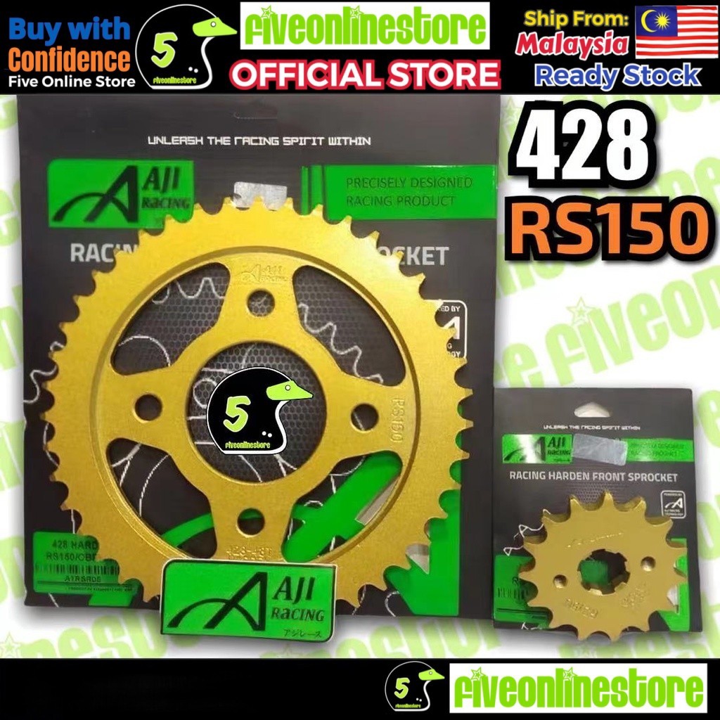 AJI RACING 428 RSX150 RS150 CBR150 Gold Heavy Duty Sprocket ORIGINAL ...