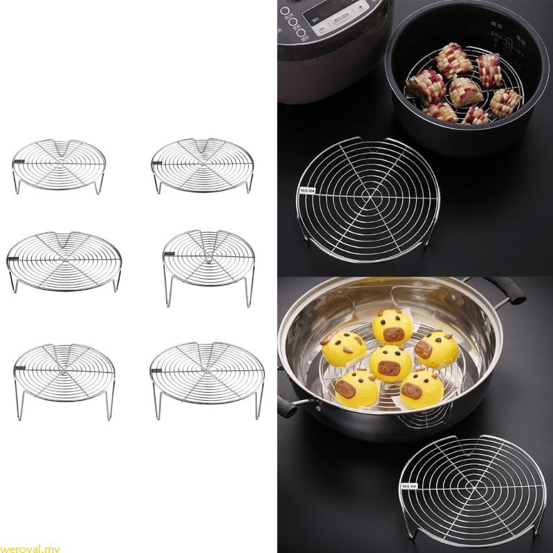 weroyal Stainless Steel Steaming Rack Bun Steamers Fish Rice Dumpling ...