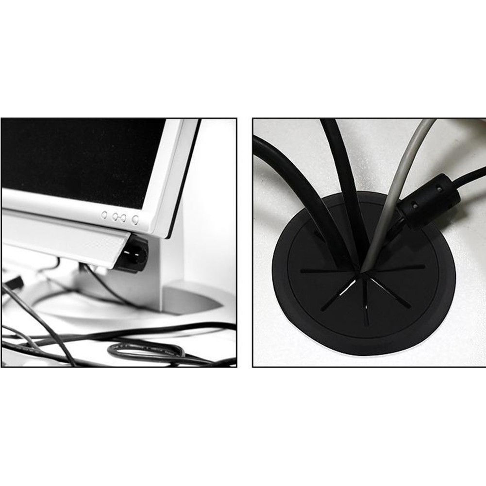 80mm Desk Cable Tidy Wire Hole Cover Cap Plug ABS Material Multicolor ...
