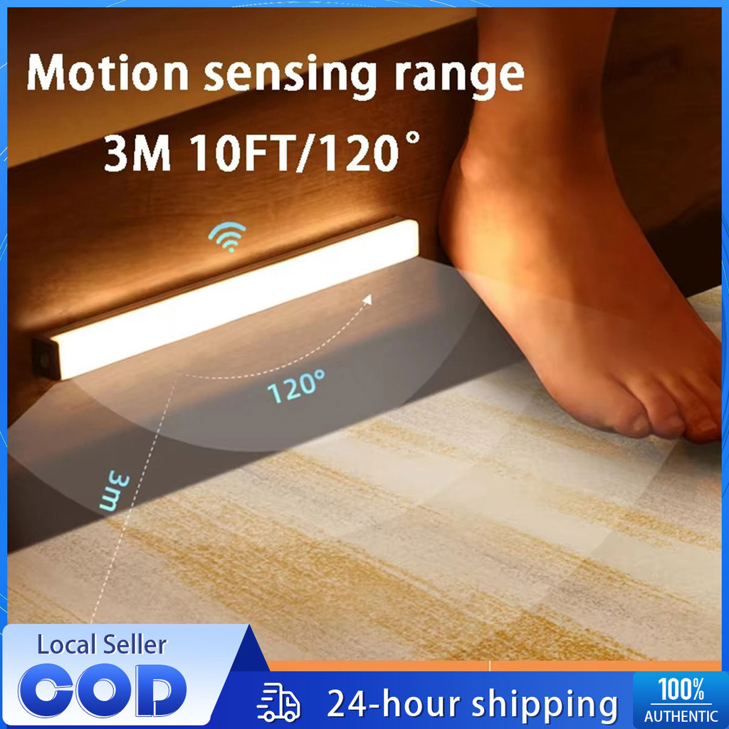 Smart Motion Sensor Light 300/500mm LED Bar Wireless Wardrobe Night ...